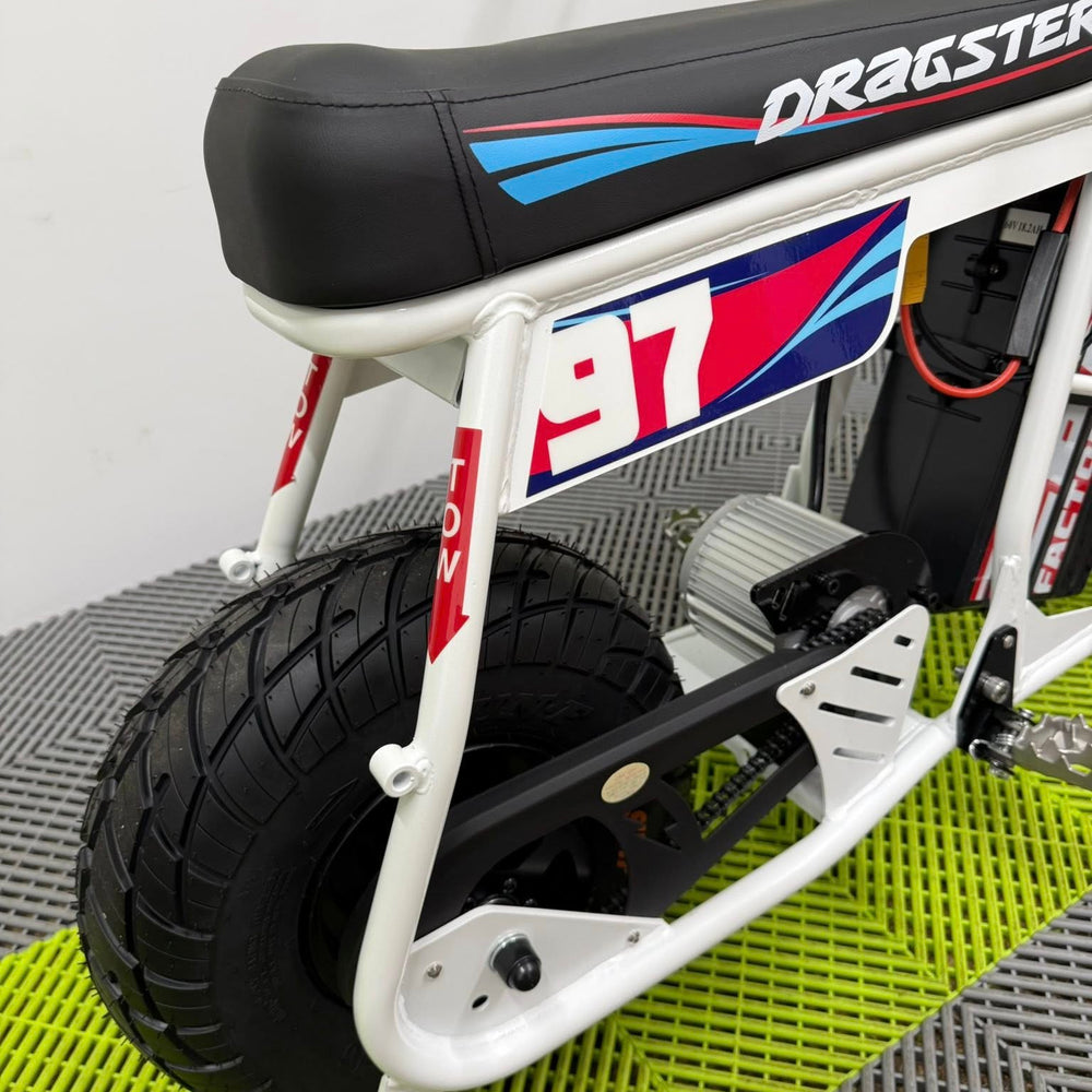 EBOX Dragster 2.0kW Electric Mini Bike — White | Garland Powersports