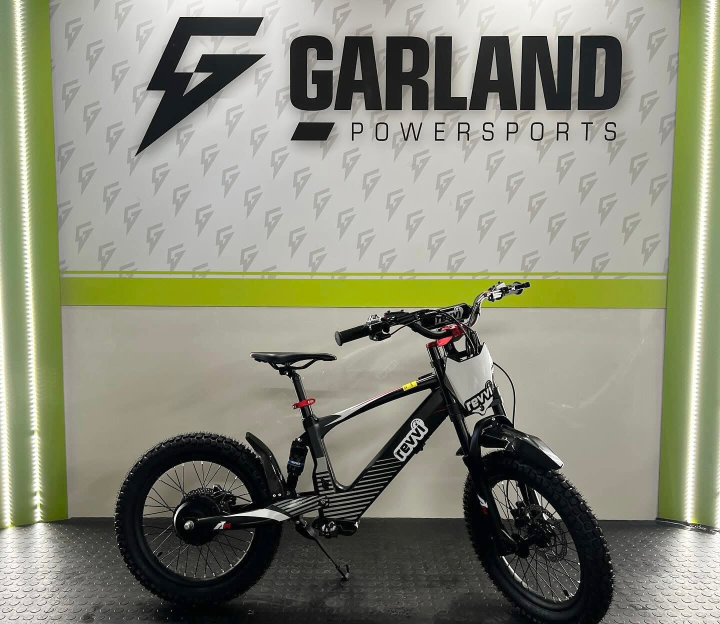 Revvi 18" Electric Kids Bike Black - In stock now – Garland Powersports