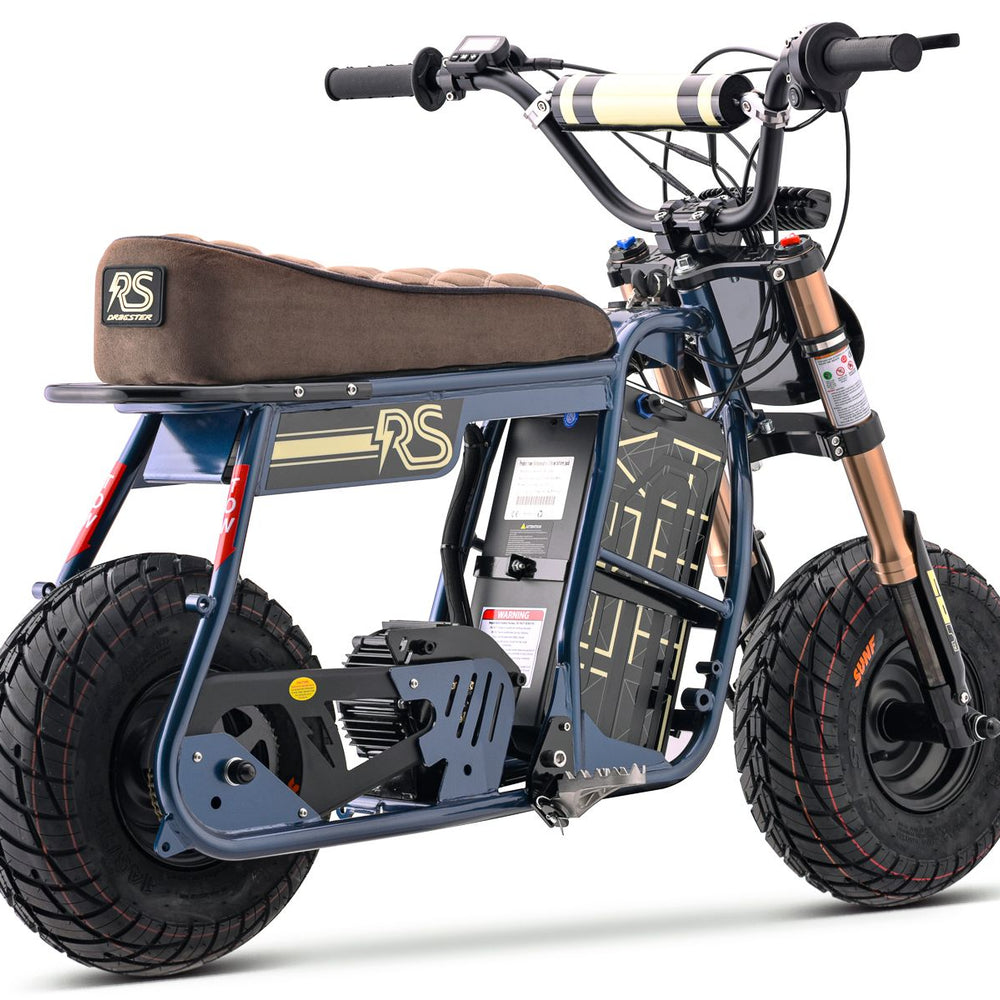 EBOX Dragster RS 5.4kW Electric Mini Bike — Navy | Garland Powersports